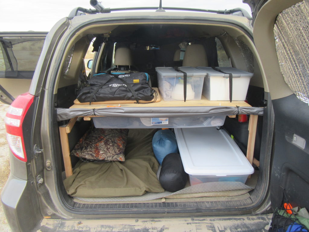 Making a Storage Shelf in the Back of an SUV or Van | SUV RVing